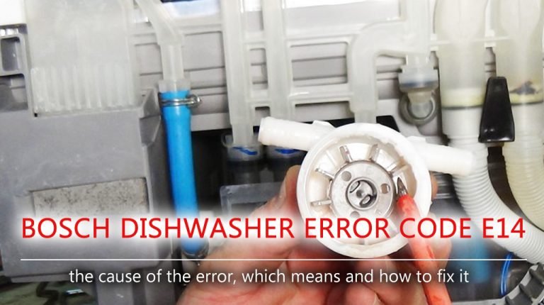 Bosch dishwasher error code e14